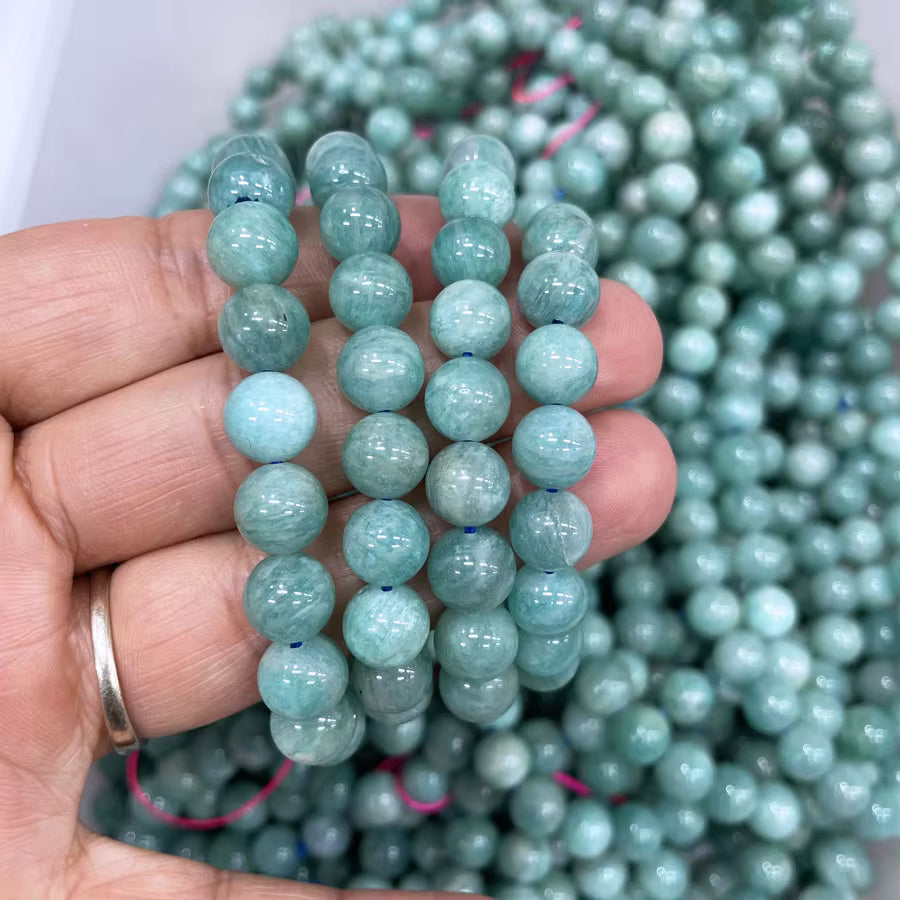 Amazonite Bracelet 8mm – Soothing Truth Crystal Jewellery | Embrace Bohemia